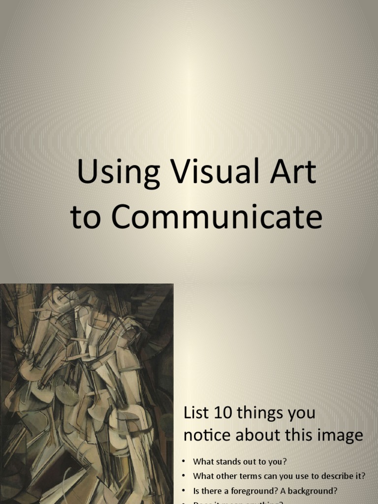 Using Visual Art To Communicate | PDF