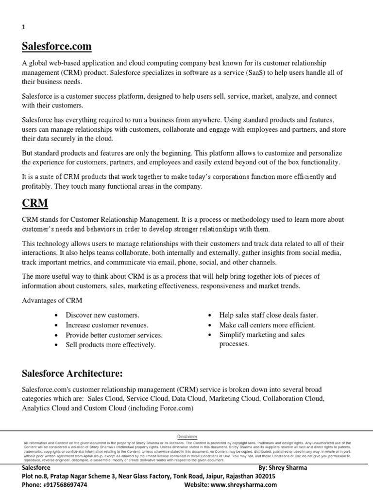 2-Salesforce - CRM Basics (1 Day) | PDF | Customer Relationship ...