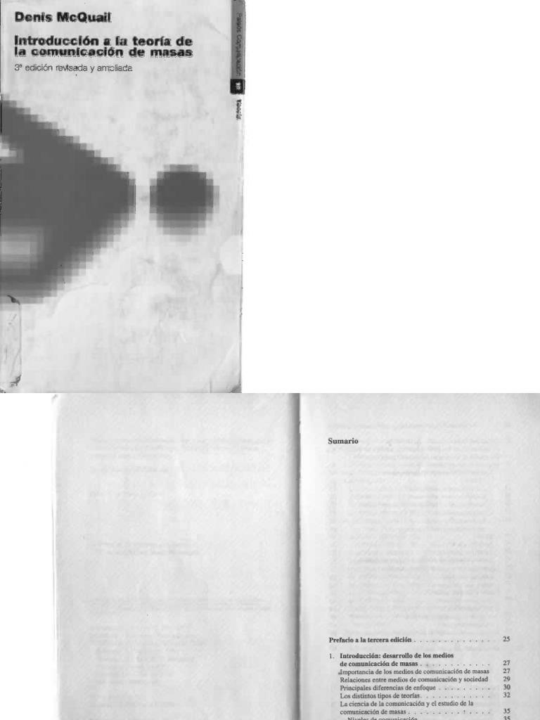 Introduccion A La Teoria de La Comunicacion de Masas Mcquail Denis | PDF