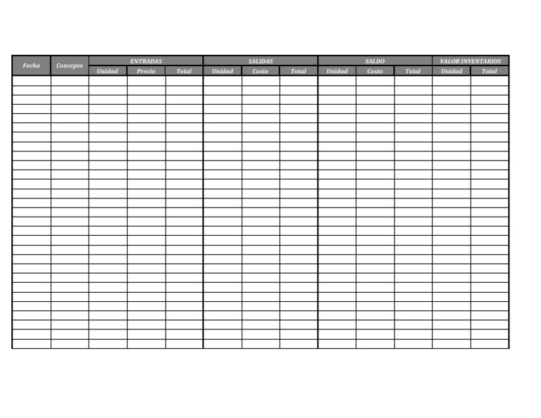 Formato PEPS para Inventarios Excel | PDF