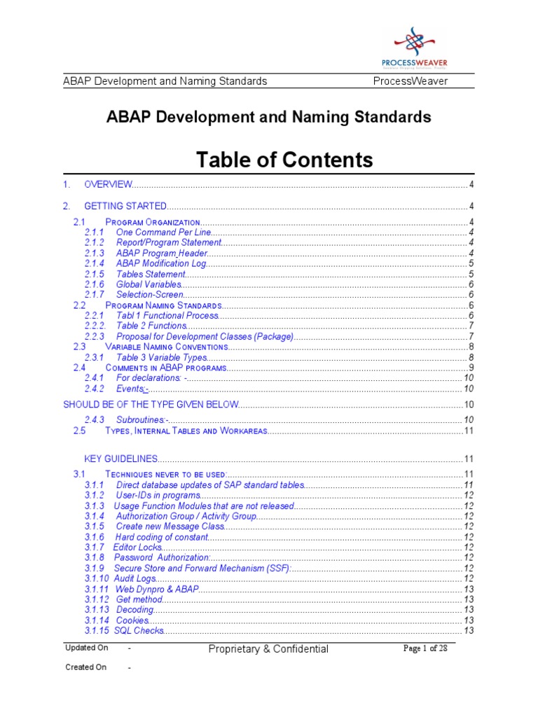 ABAP Coding Standards | PDF | Password | Http Cookie