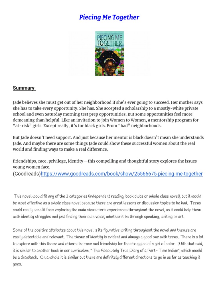 Piecing Me Together | PDF | Mentorship | Identity (Social Science)