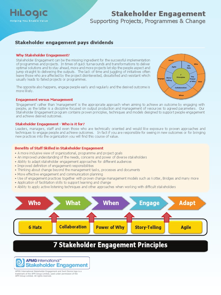 7 Stakeholder Engagement Principles | PDF | Change Management ...