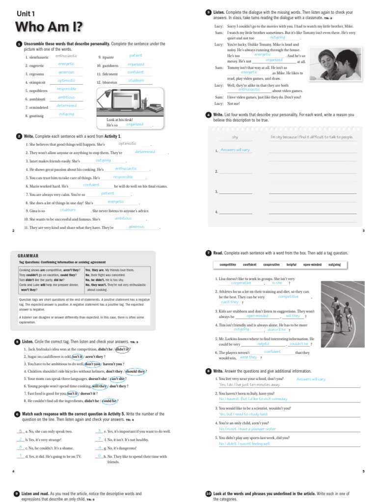 Owi l03 U01 Ak Workbook 1 | PDF | Sibling