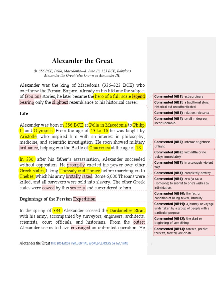 Alexander The Great | PDF | Alexander The Great | Achaemenid Empire