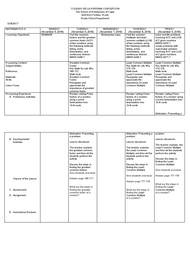 Lesson Plan 18 | PDF | Percentage | Teaching Mathematics