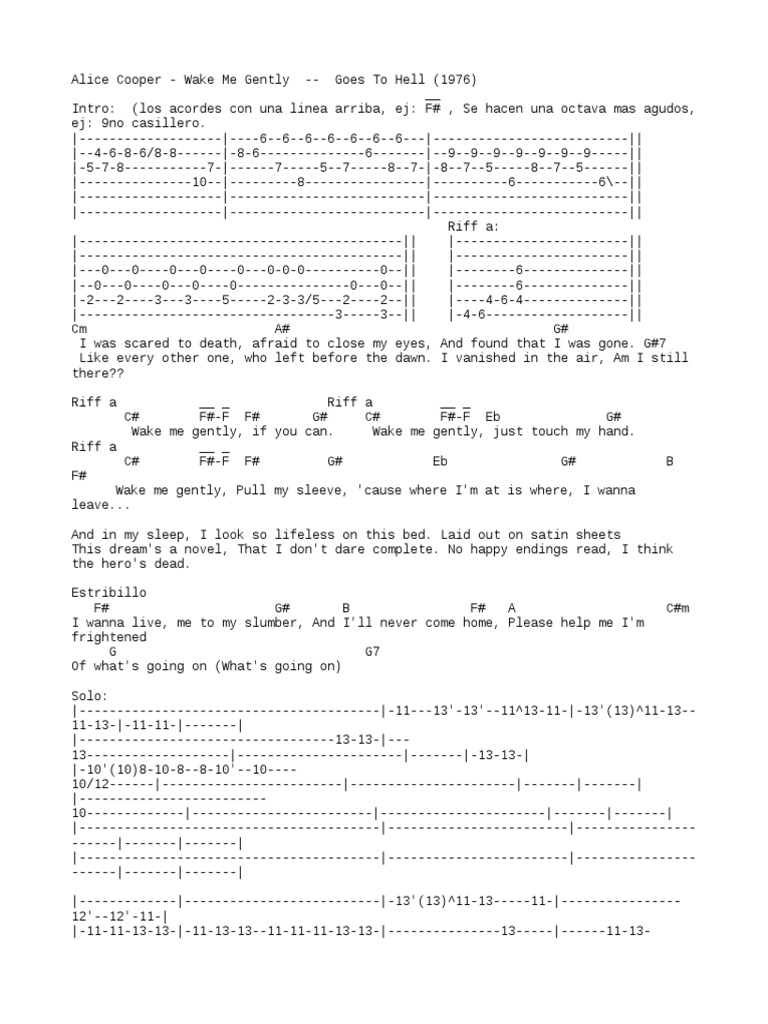 Alice Cooper-Wake Me Gently | PDF