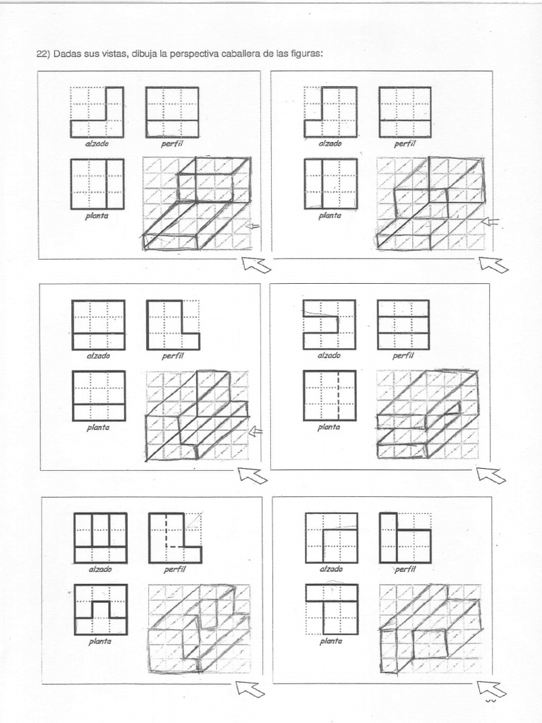 Perspectivas y Vistas de Figuras | PDF