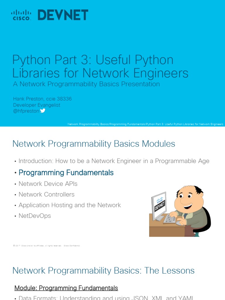 Python Part 3 Useful Python Libraries For Network Engineers PDF | Download Free PDF | Json ...