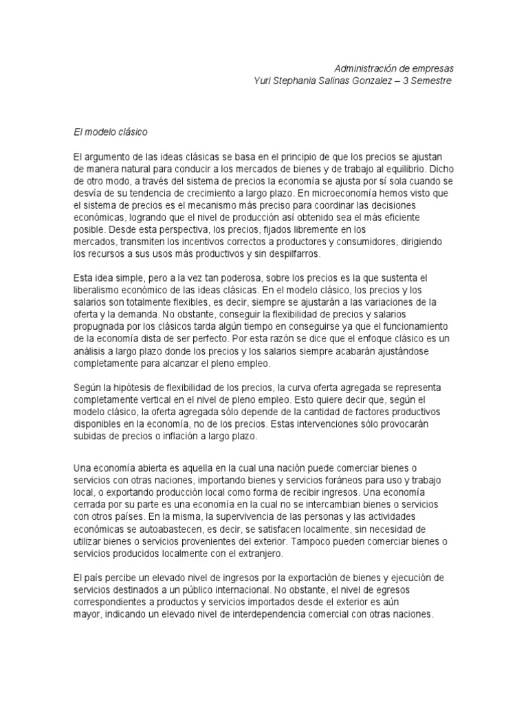 Resumen Modelos | PDF | Precios | Empleo pleno