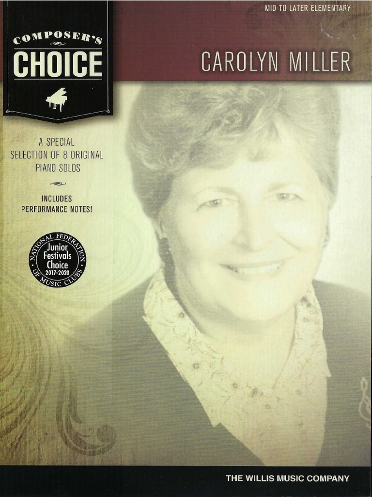A Special Selection of 8 Original Piano Solos Carolyn Miller | PDF