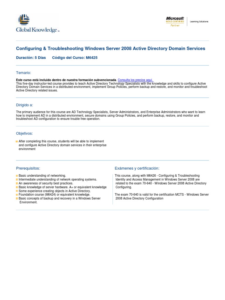 Configuring & Troubleshooting Windows Server 2008 Active Directory ...