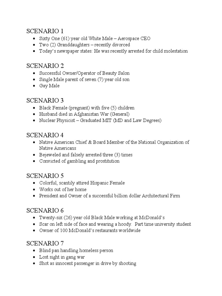 Diverse Life Scenarios and Challenges | PDF | Politics | Social Science