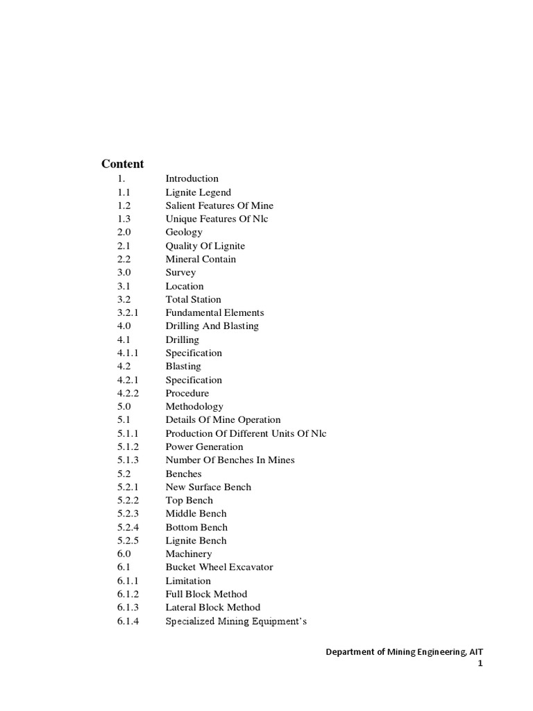 Report Internship NLC PDF | PDF | Surveying | Belt (Mechanical)