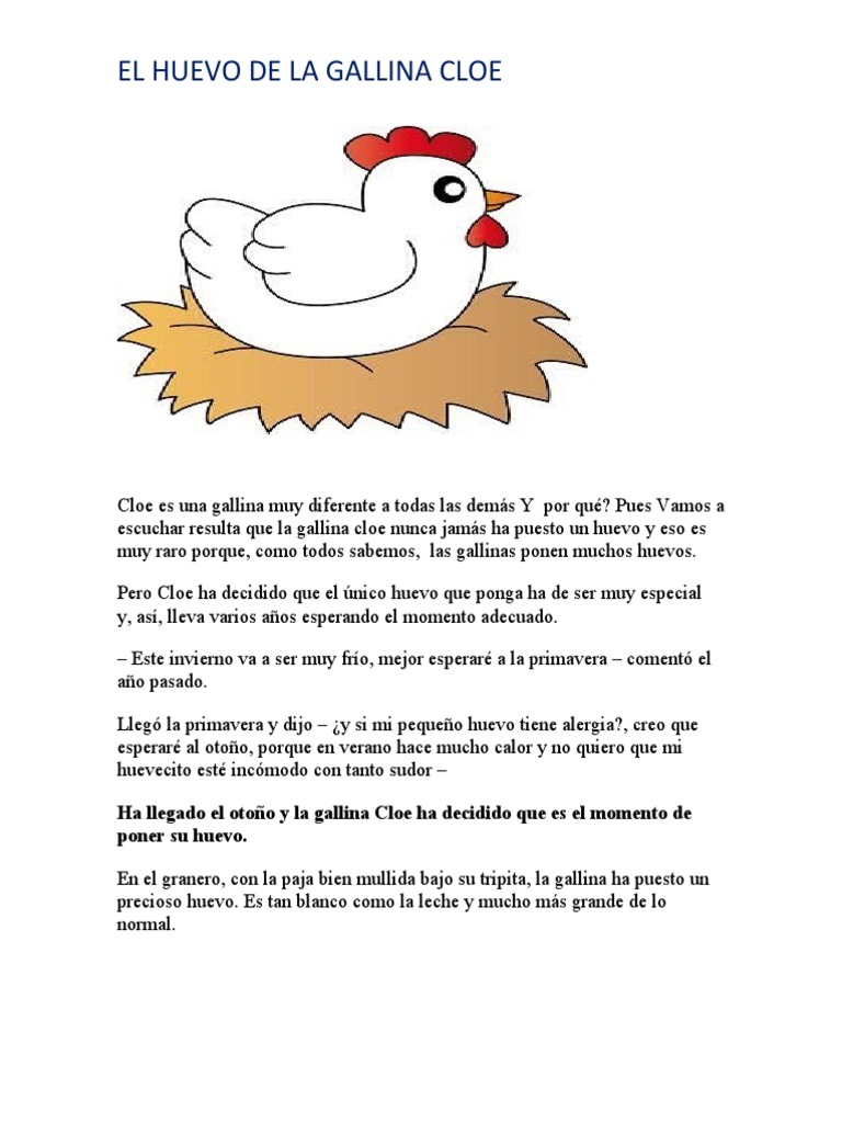 El huevo especial de Cloe | PDF | Pollo