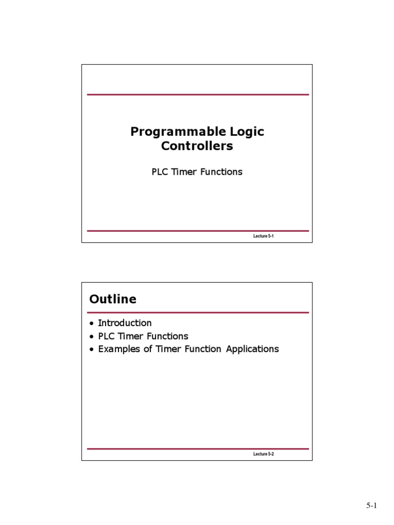 Programming Plc Timers Understanding Basic And Derived Timing Functions For Process Control