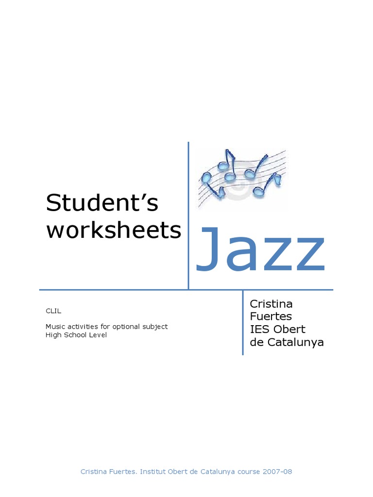 Students Worksheets PDF | PDF | Jazz | Musical Instruments