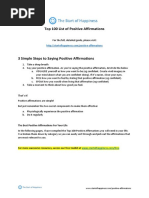 101 Positive Things To Say To Myself | PDF