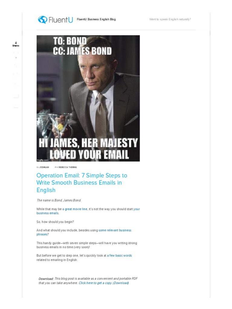 7 Easy Steps To Writing A Strong Business Email in English - FluentU ...