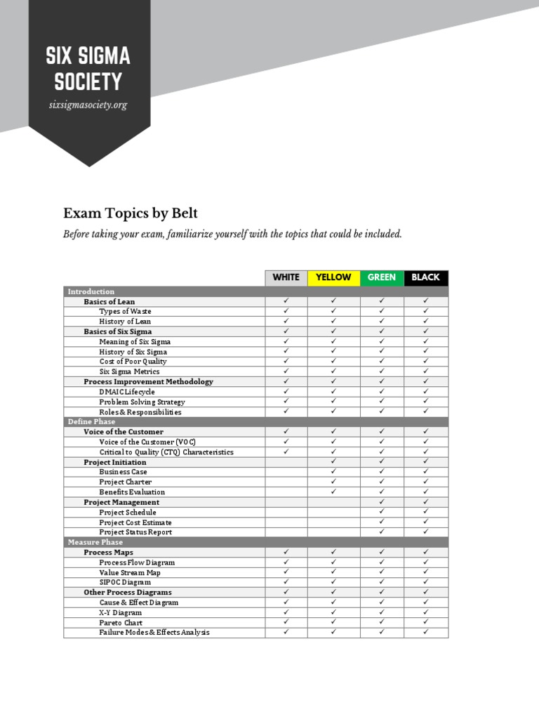 Exam Topics by Belt: A Comprehensive Guide to the Subjects Covered in ...
