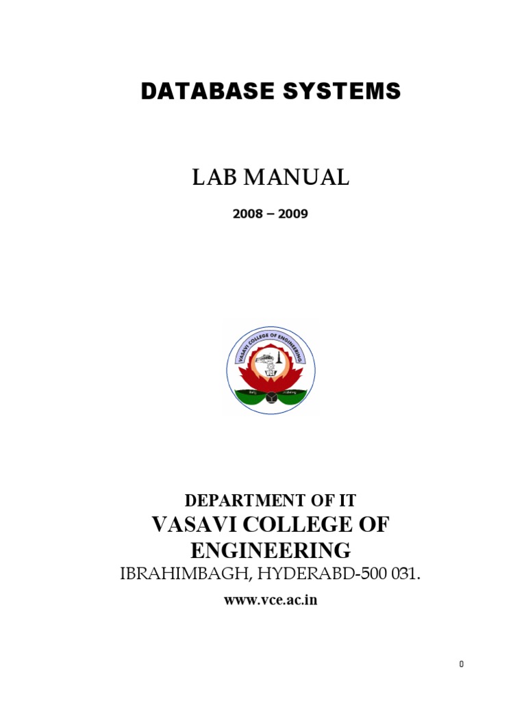 Database Systems: Lab Manual | PDF | Business | Data Management