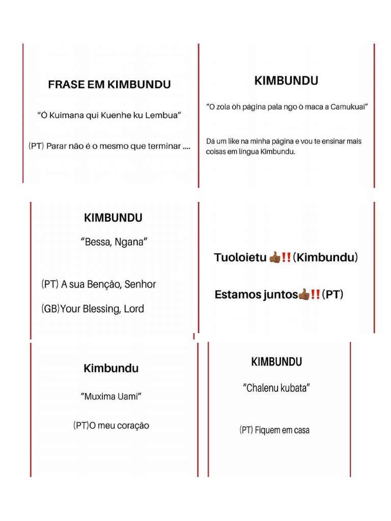 Provérbios Kimbundu | PDF