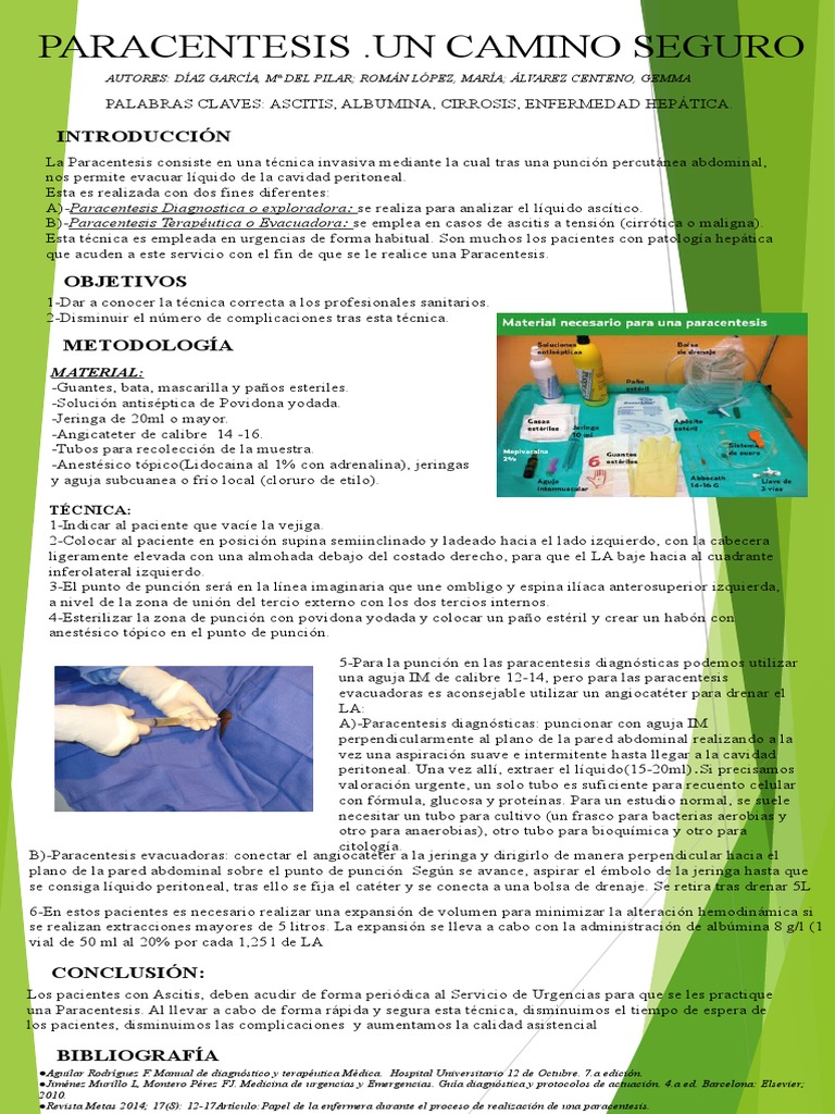 Guía paso a paso para realizar una paracentesis de forma segura y ...