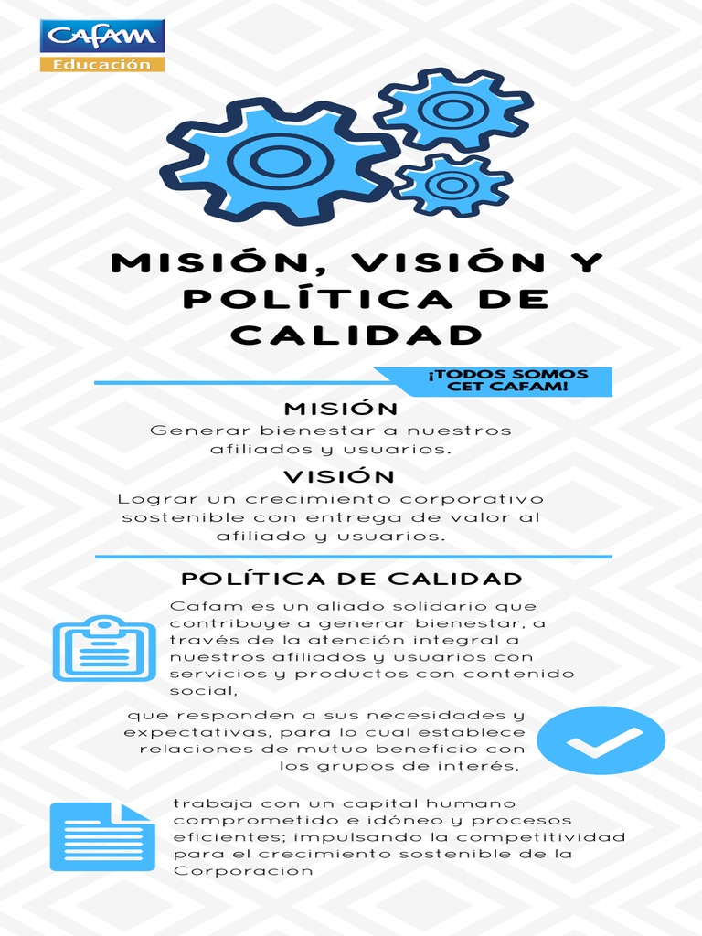 Misión Visión Política de Calidad | PDF