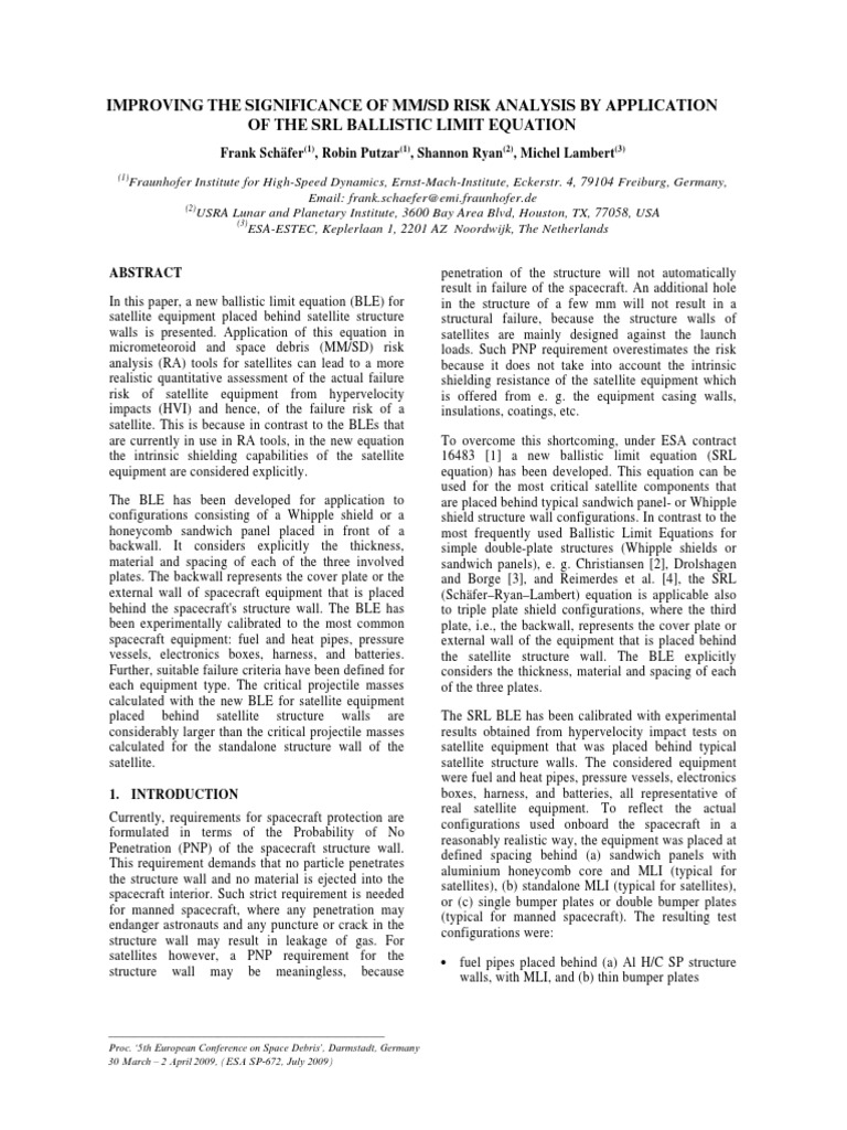 Improving The Significance of MM/SD Risk Analysis by Application of The ...