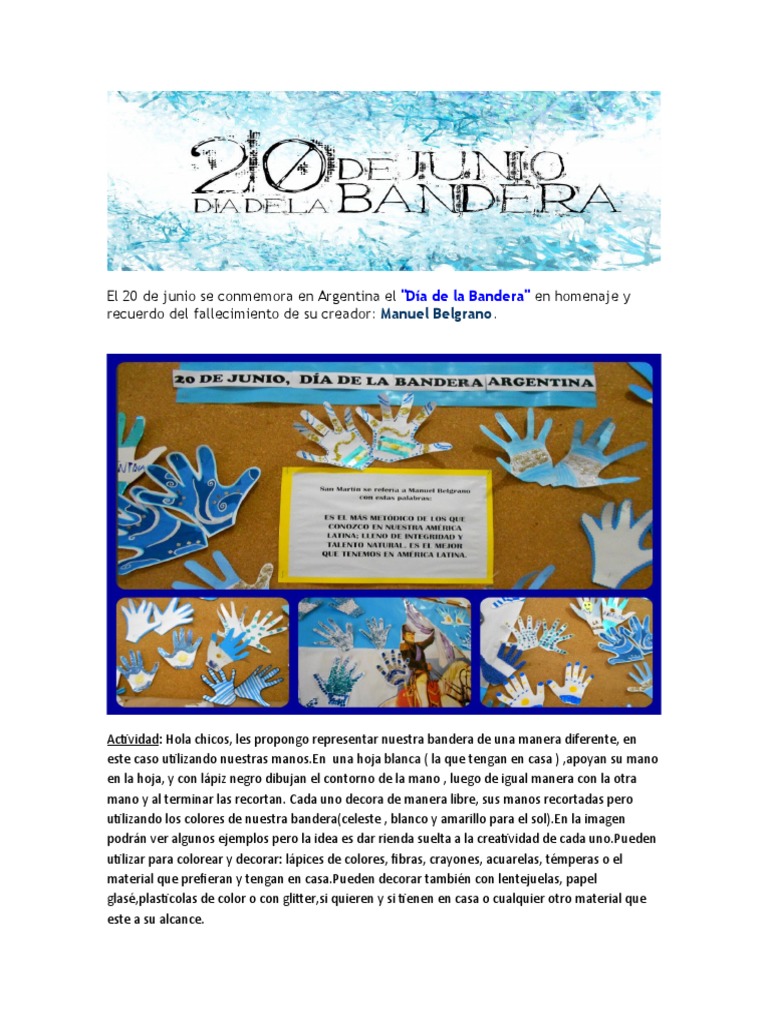 Actividad Creativa: Día de la Bandera | PDF