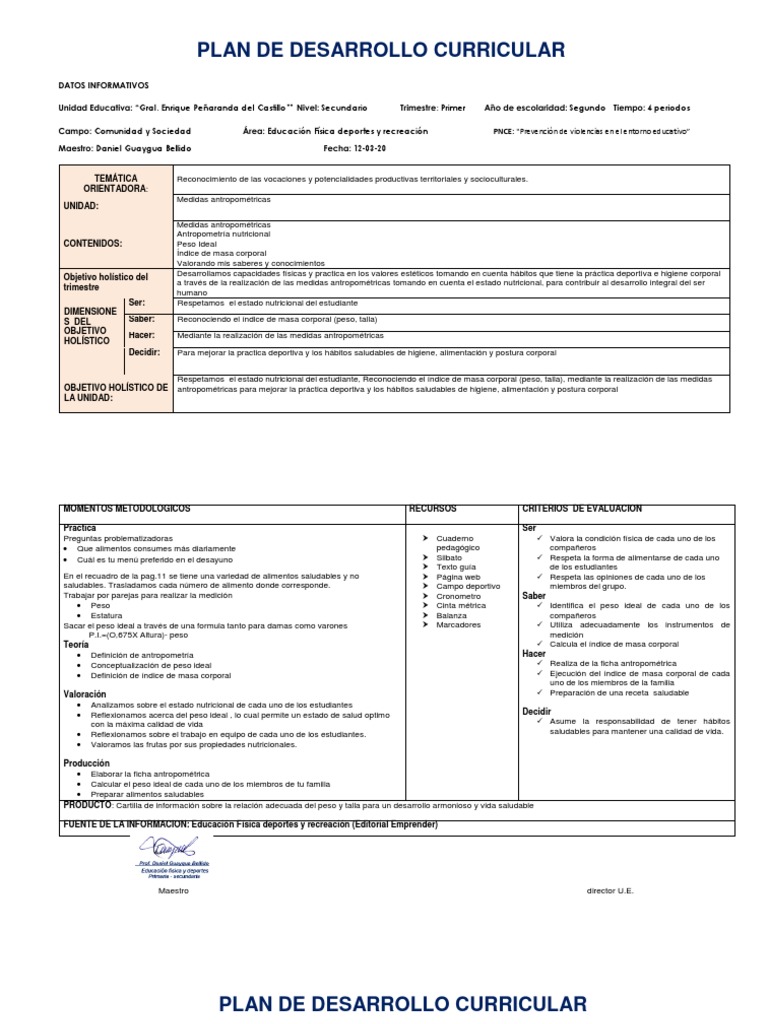 PDC 2do Sec. | PDF | Deportes | Holismo