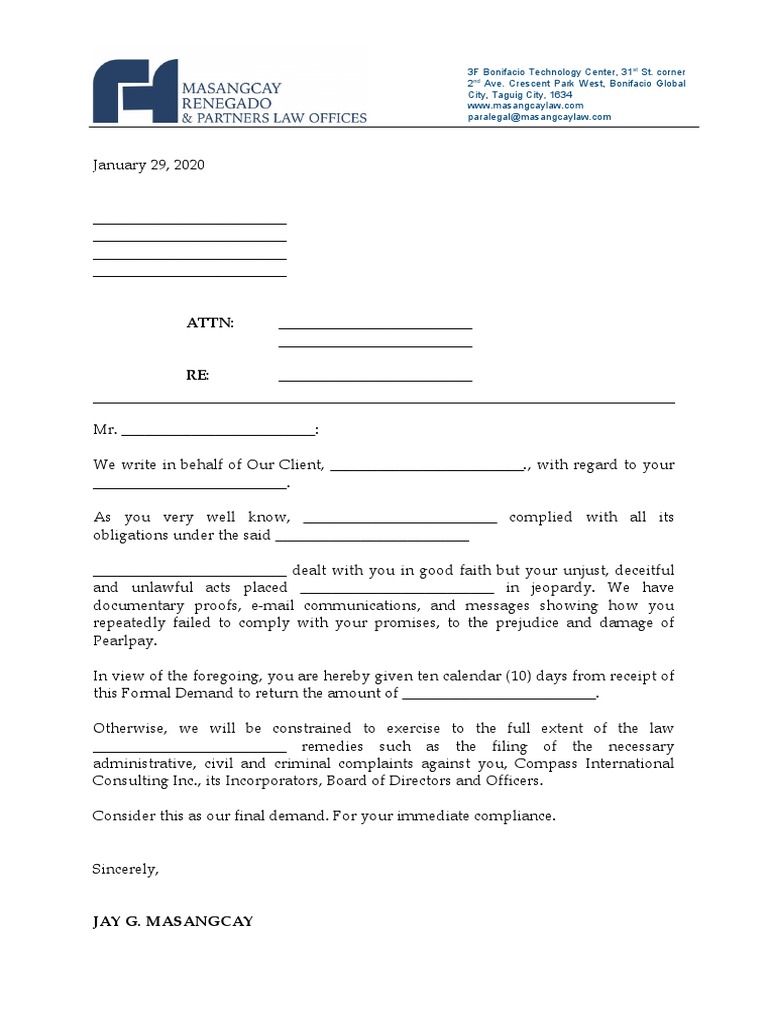 Demand Letter | PDF