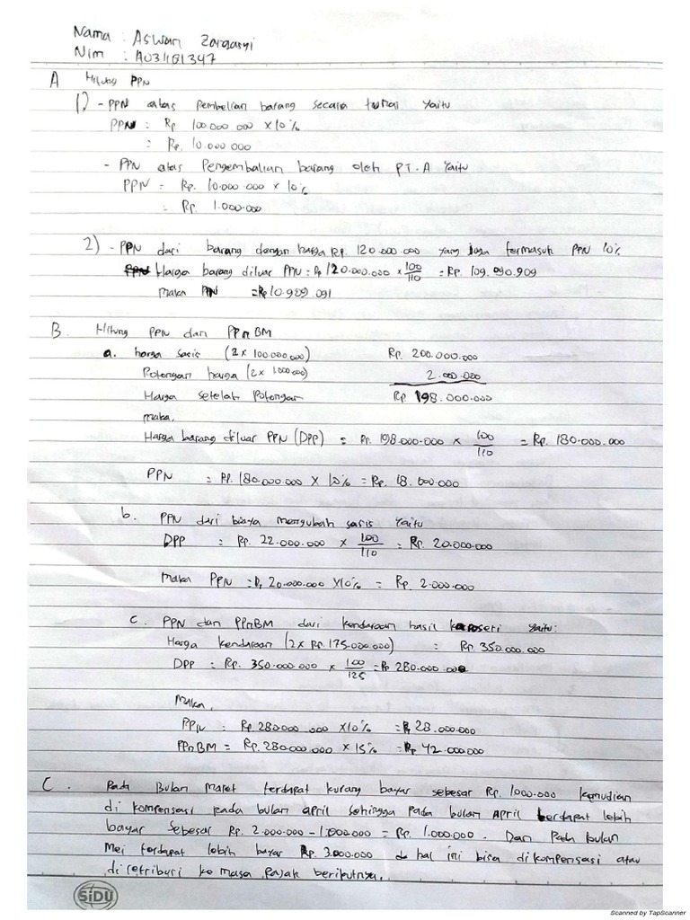 Soal Latihan PPN Dan PPNBM | PDF