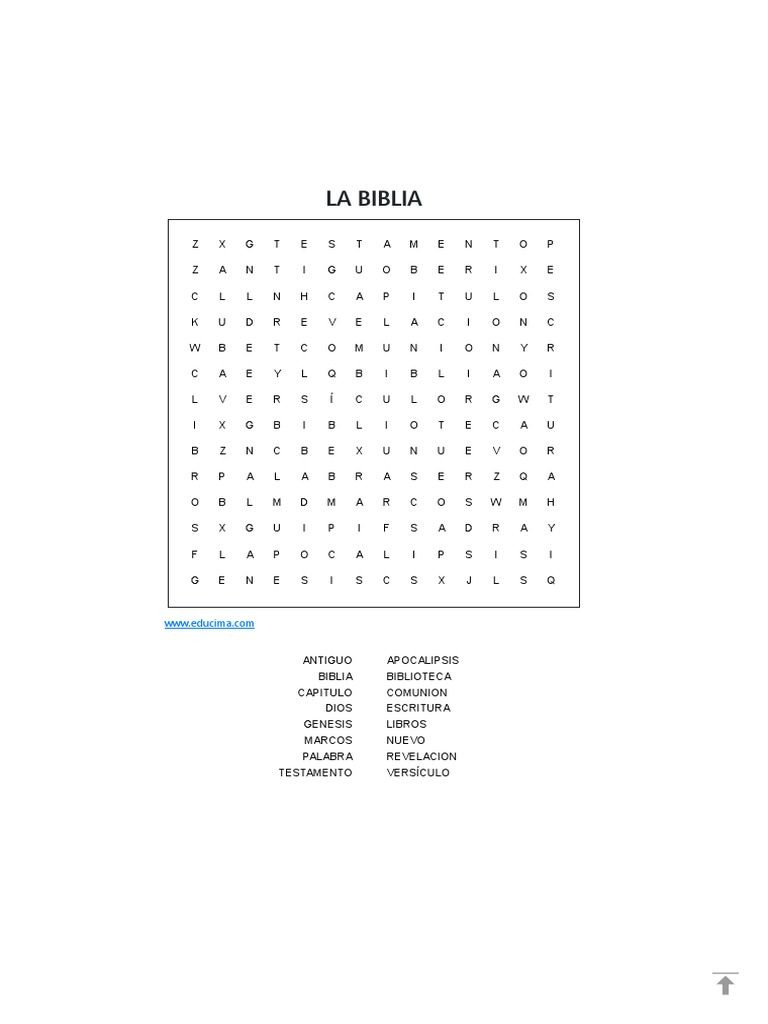 Sopa de Letras Biblia | PDF