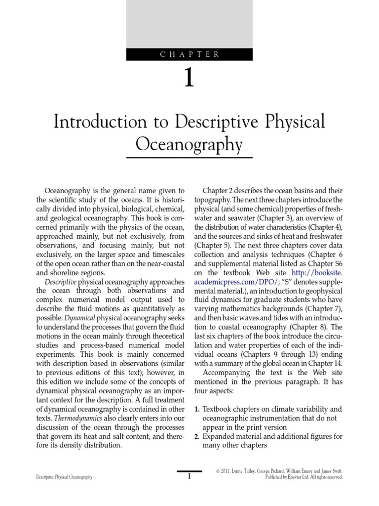 Introduction To Descriptive Physical Oceanography | PDF | Oceanography ...