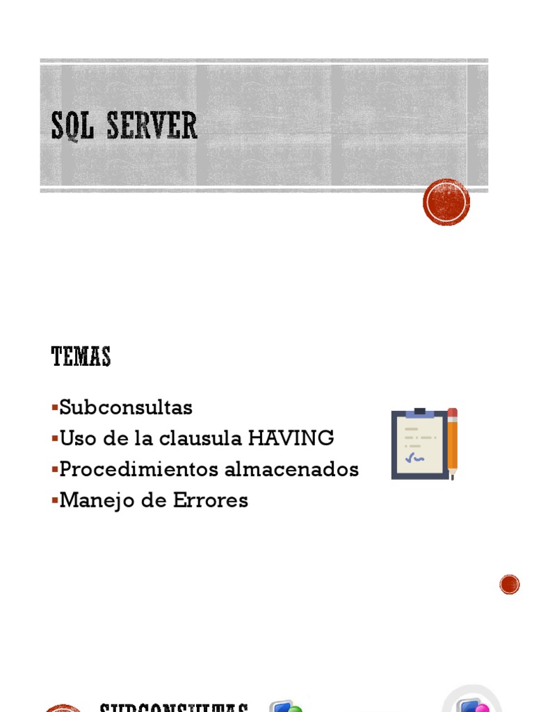 Subconsultas - Procedimientos Almacenados - Manejo de Errores PDF | PDF | SQL | Ingeniería de ...
