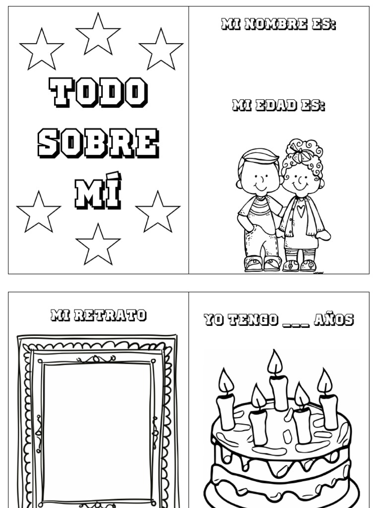 Mini Libro Todo Sobre Mi | PDF