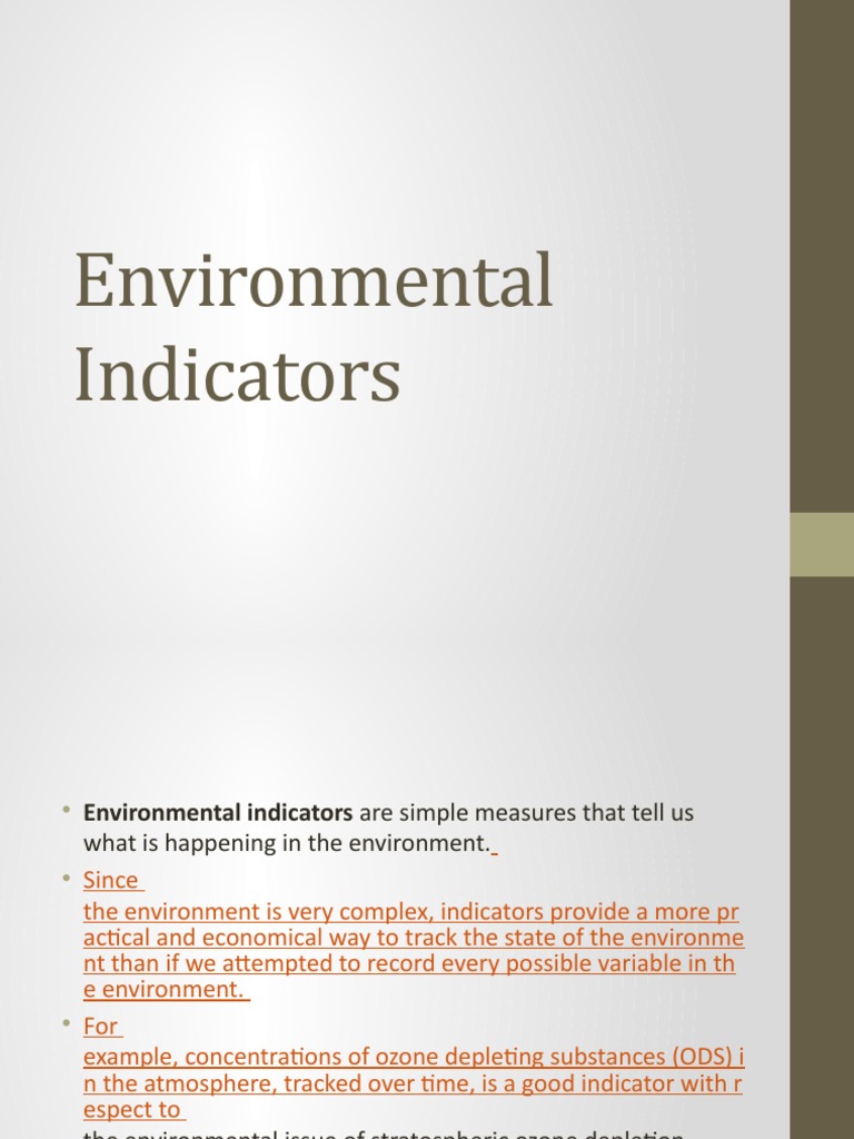 Key Environmental Indicators Explained | PDF | Natural Environment | Nature