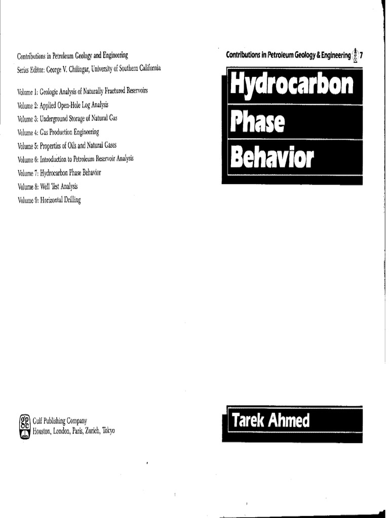 Hydrocarbon Phase Behavior - (Ahmed, Tarek) PDF | PDF