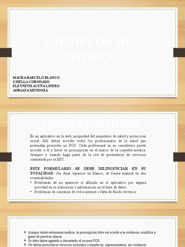 Ejemplos y Funcionamiento del MIPRES | PDF | Ciencia y matemáticas