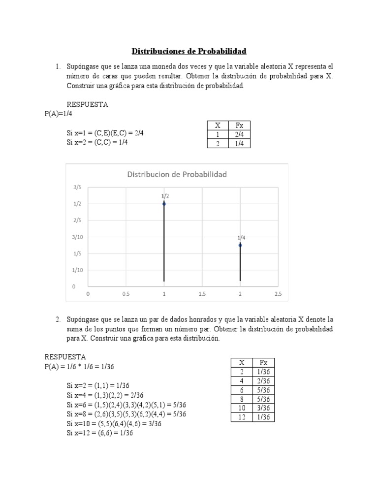 Distribuciones de Probabilidad X | PDF