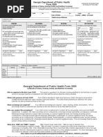 Georgia Form 3300: Health Screening Guide | PDF