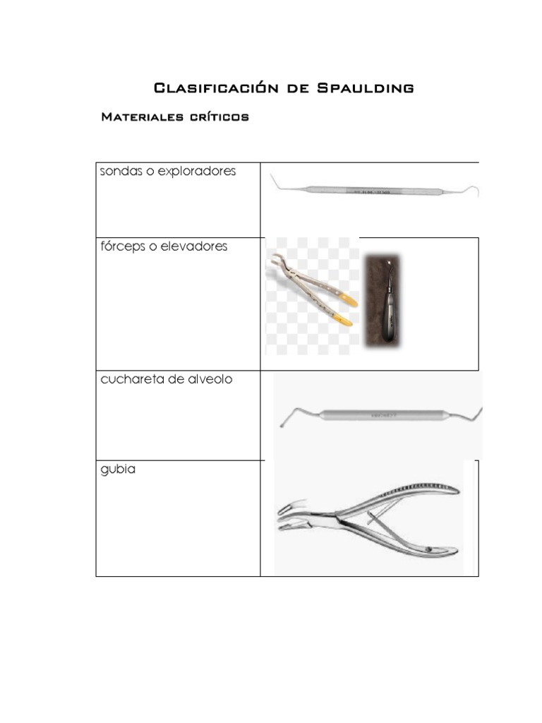 Clasificacion de Spaulding | PDF