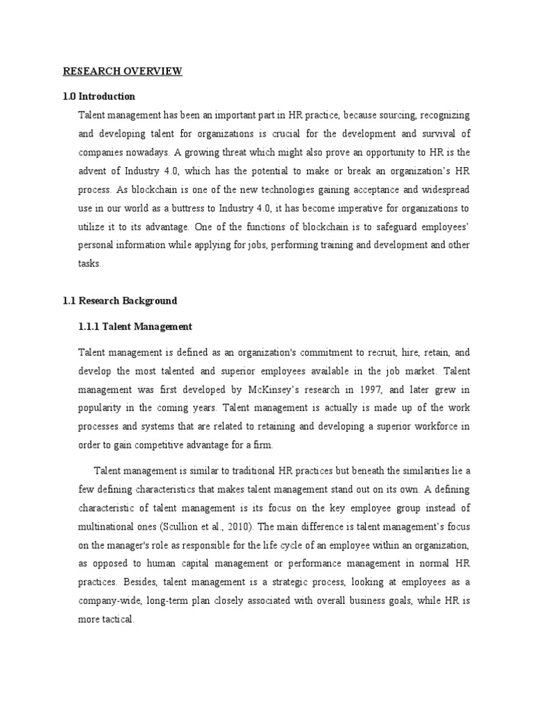 Introduction To HR (Talent Management and Industry 4.0) | PDF | Talent ...