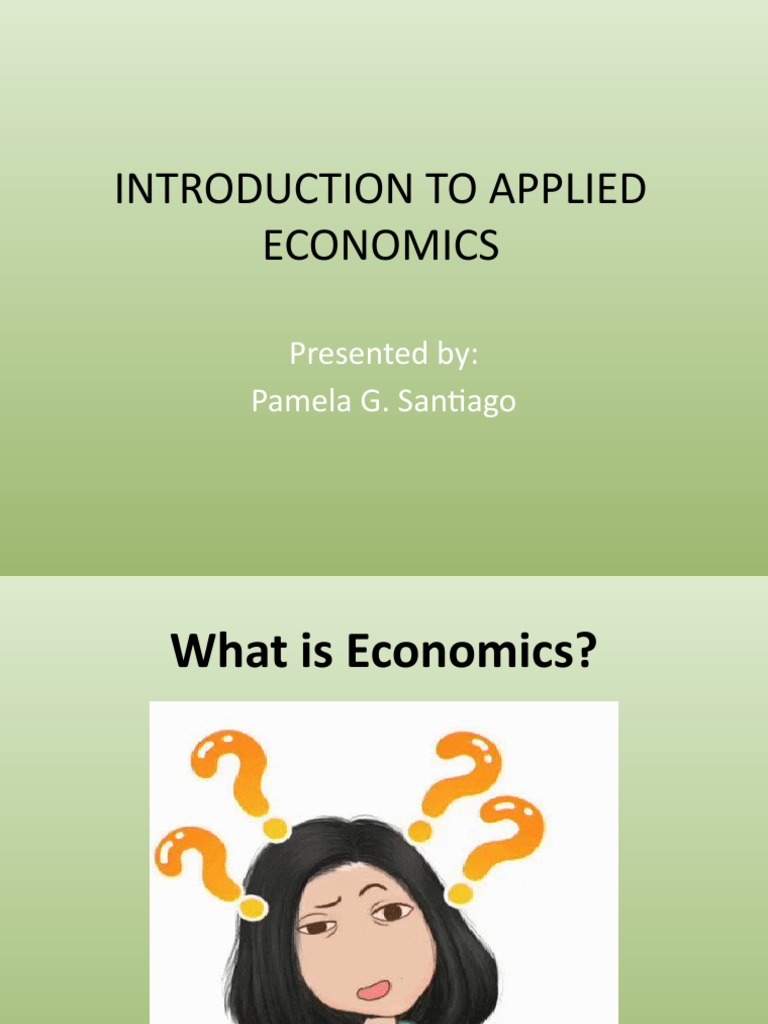 1 Introduction To Applied Economics | PDF