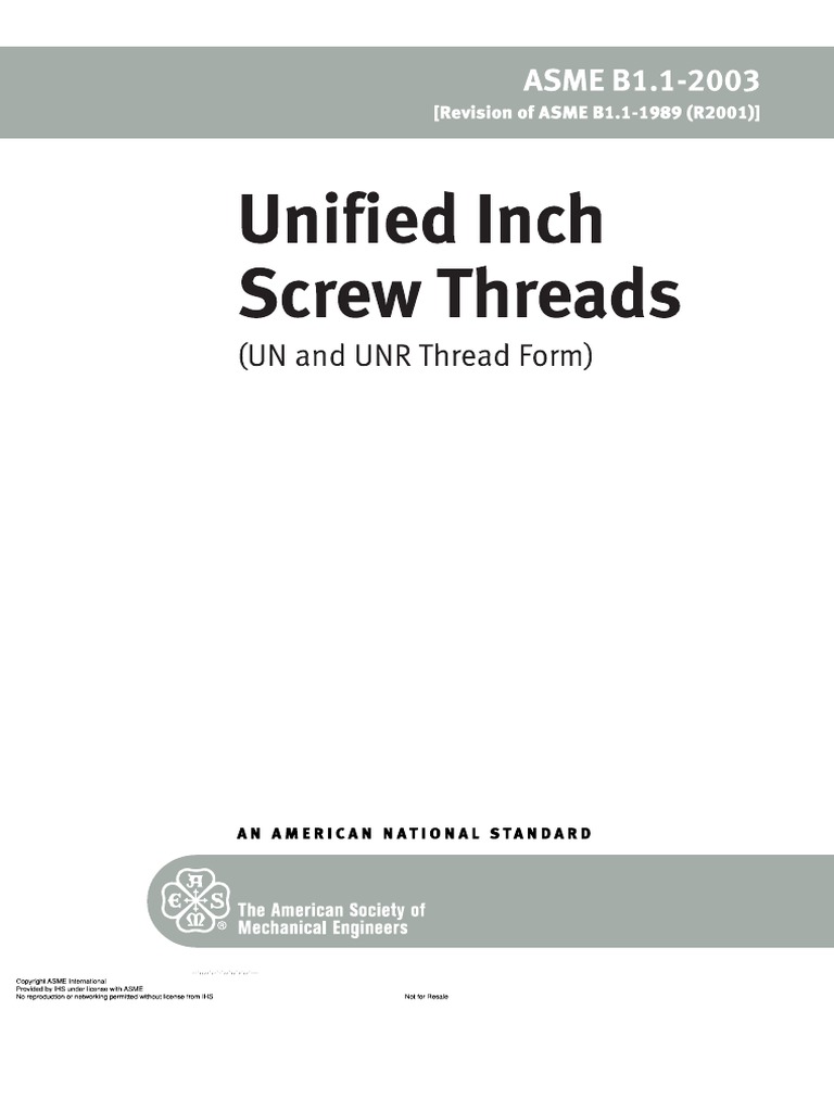 Asme B1 1 PDF | PDF