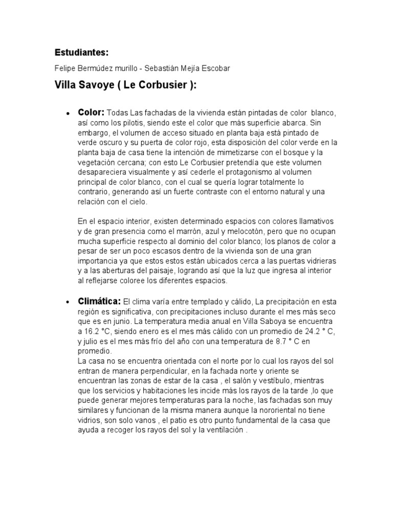 Color Villa Savoye | PDF | Arte