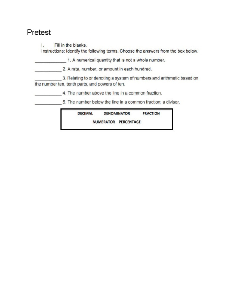 Business Math G11 Mod 1 | PDF | Fraction (Mathematics) | Percentage