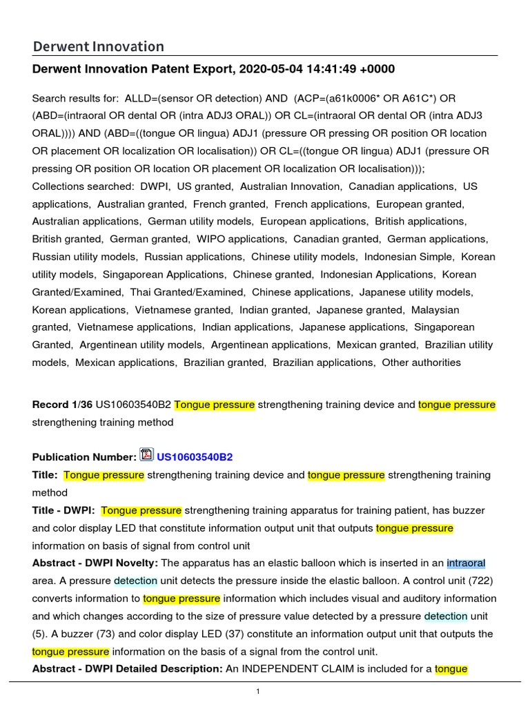Derwent Innovation Patent Export, 2020-05-04 14:41:49 +0000 | PDF ...