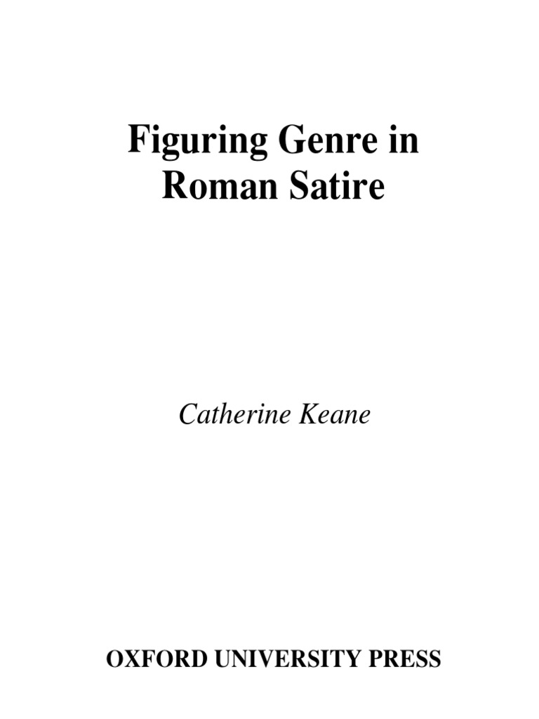 Figuring Genre in Roman Satire | PDF | Satire | Horace